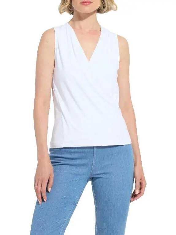 Lyssé Inaya Double Crossover Tank Top - White