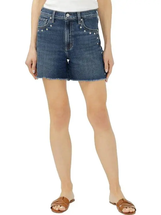SILVER JEANS CO. Studded High-waisted Denim Shorts - Pimlico
