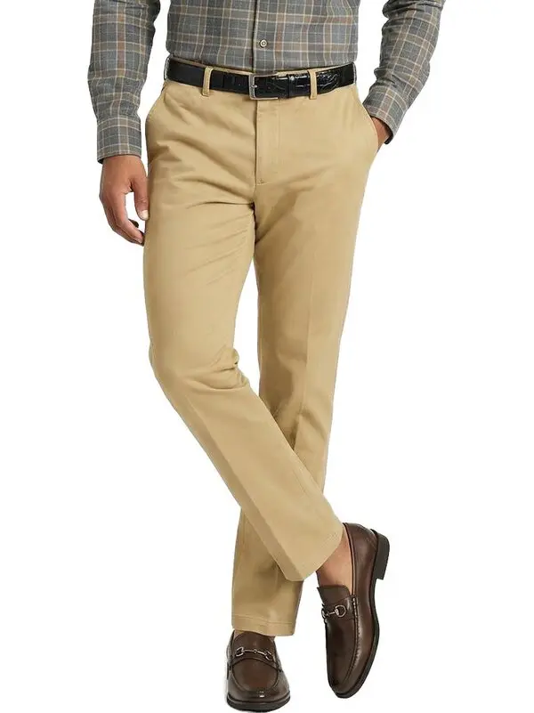 Scott Barber Classic Fit Ultimate Twill Chinos - Camel