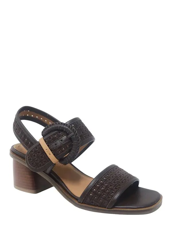 Gentle Souls Mystic Slingback Block Heel Sandal - Chocolate Suede