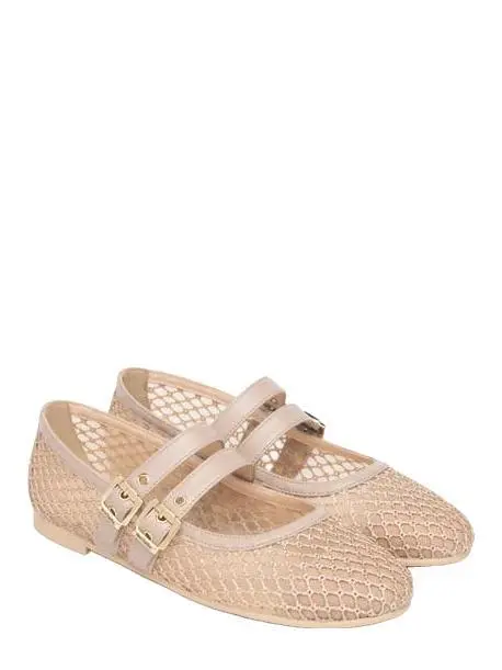 NEROGIARDINI Mesh Ballet Flat - Rose