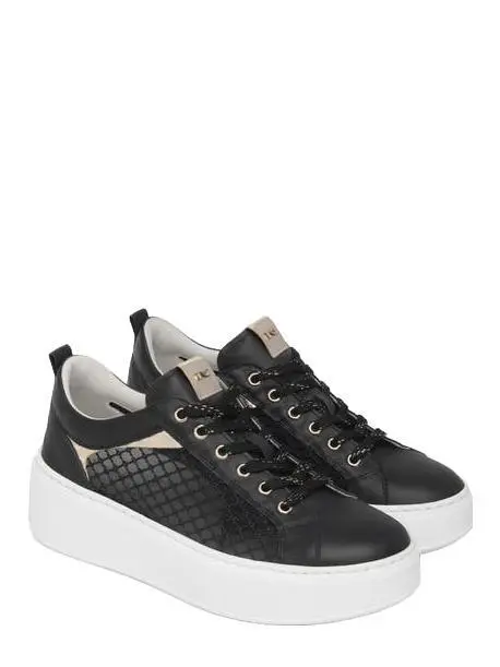 NEROGIARDINI Mesh Platform Sneakers - Black