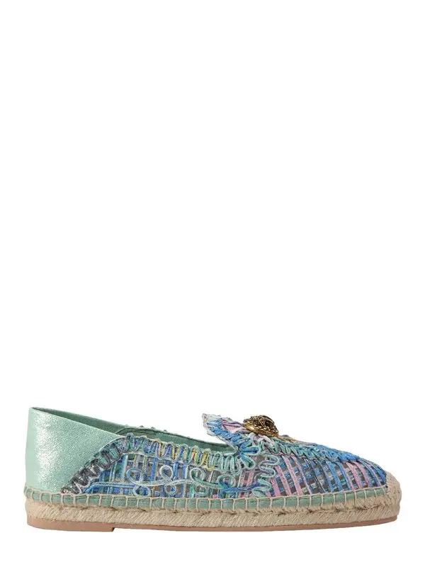 Kurt Geiger Chelsea Woven Espadrille - Open Blue
