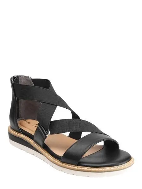 Me Too Alisa Strappy Wedge Sandal - Black
