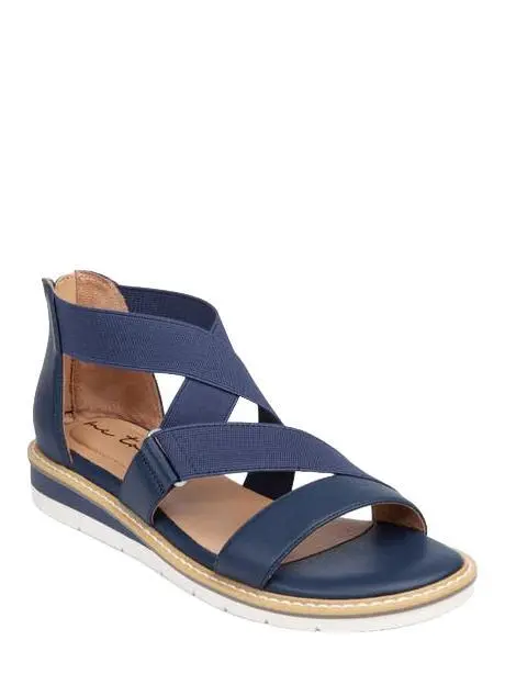 Me Too Alisa Strappy Wedge Sandal - Navy