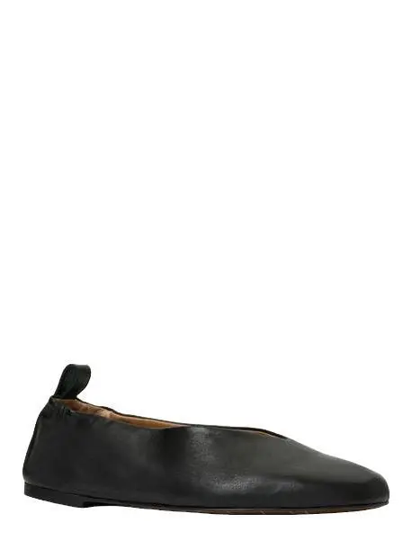 Aquatalia Clio Weatherproof Flat - Black Nappa