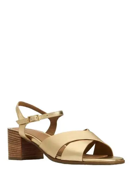 Aquatalia Domenica Weatherproof Ankle Strap Sandal - Platino Nappa