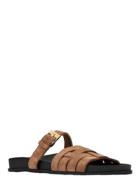 Aquatalia Ispera Weatherproof Slide Sandal - Clay Suede