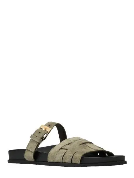 Aquatalia Ispera Weatherproof Slide Sandal - Sage Suede