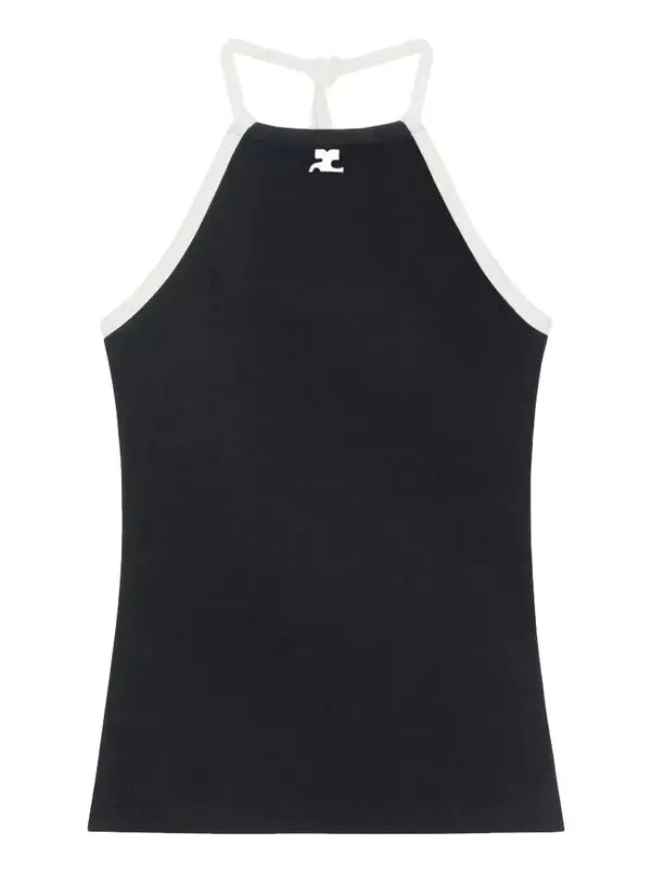 COURREGES Tie-back Tank Top - Black