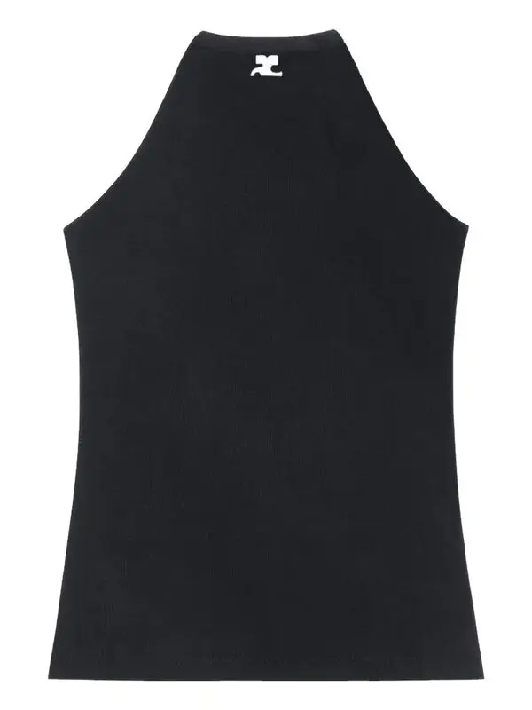 COURREGES Tie-back Tank Top - Black