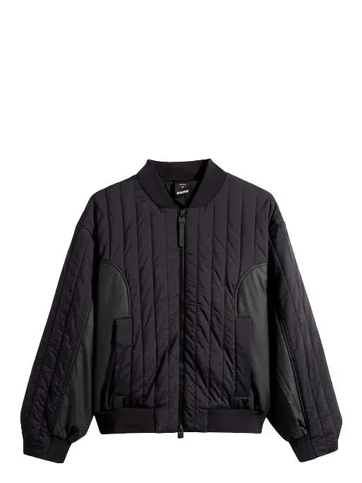 Rains Quilted Bomber Jacket - Black