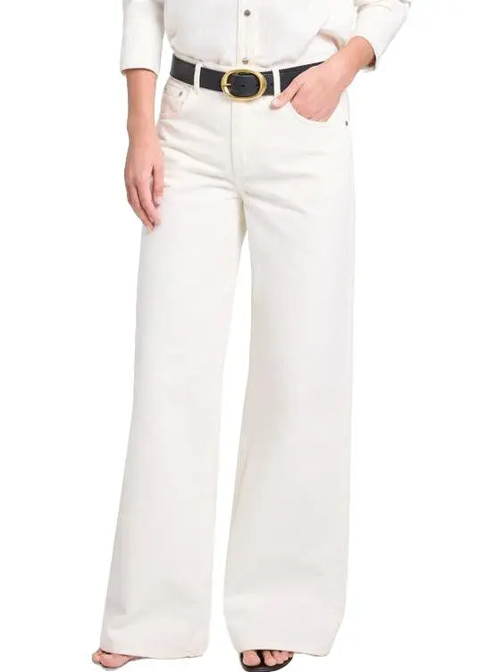 TWP Tiny Dancer Mid-rise Wide-leg Jeans - White