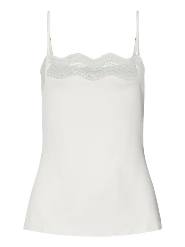 Hanro Square-neck Cira Pyjama Top - Ivory