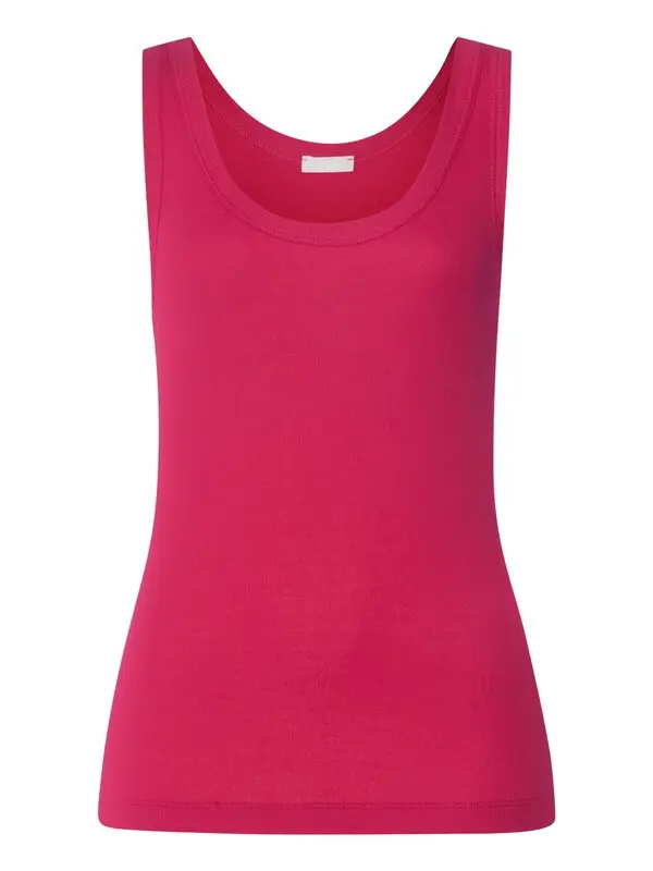 Hanro Cotton-blend Tank Top - Red
