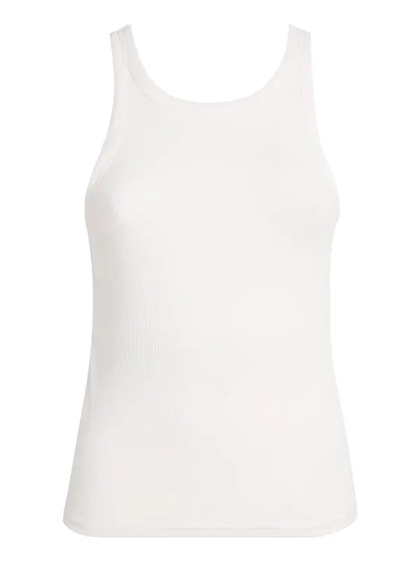 SKIMS Semi-sheer Ribbed Tank Top - White