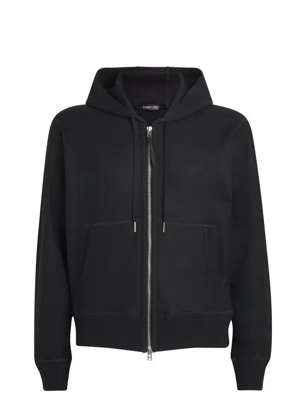 TOM FORD Cashmere Zip-up Hoodie - Black
