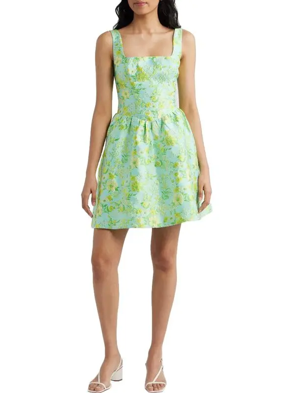Sam Edelman Fit & Flare Mini Dress - Spring Garden