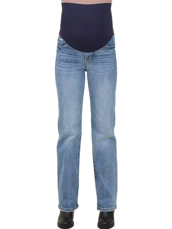 PINKBLUSH Straight Leg Maternity Jeans - Blue