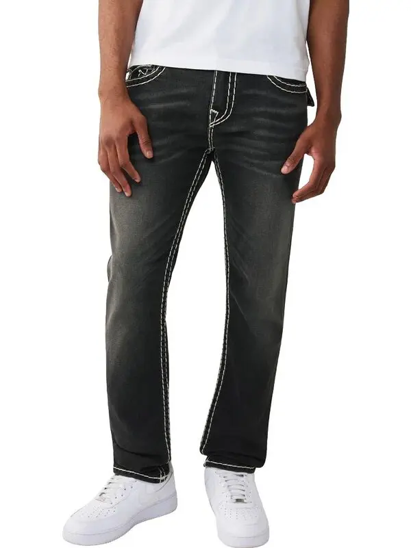 True Religion Rocco Super T Skinny Jeans - Smog Overdye Black Wash