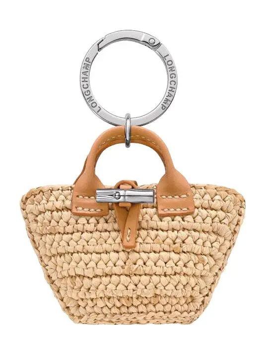 Longchamp Raffia Handbag Charm - Vegetal