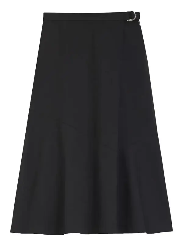 BOSS Buckle-detail Midi Skirt - Black