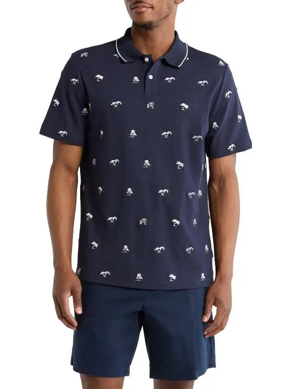 MALBON Torrey Pines Polo - Baritone Blue