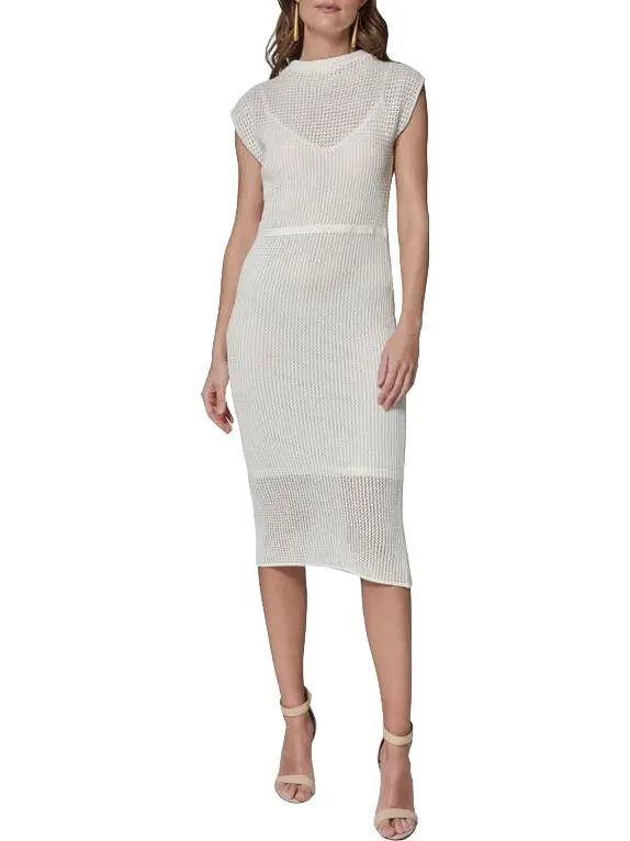 Donna Karan New York Knit Sheath Dress - Cream