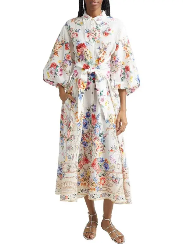 Camilla I Left My Heart Linen Shirt Dress - I Left My Heart In Granada