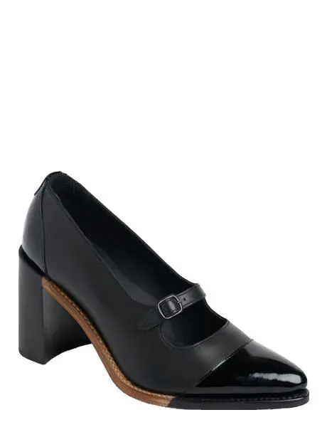 THE OFFICE OF US Miss Eliza Block Heel Pump - Black On Black