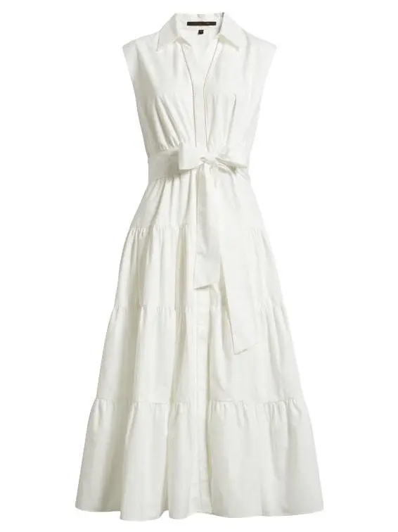 Kobi Halperin Bea Sleeveless Shirtdress - White