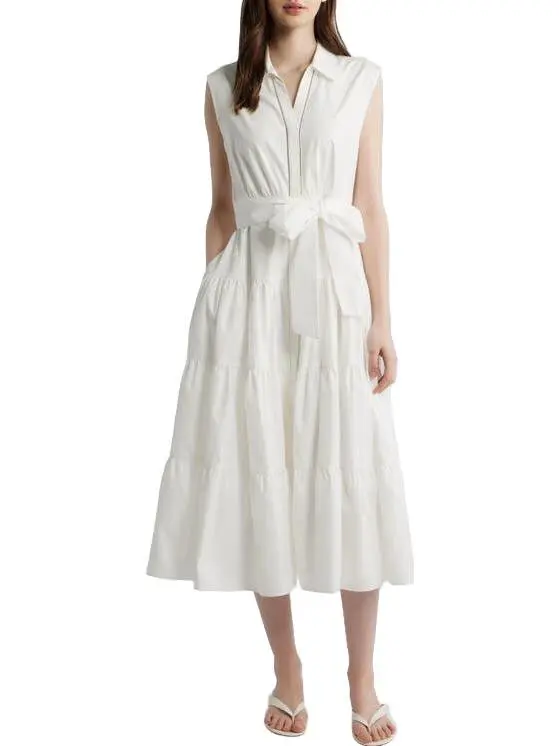 Kobi Halperin Bea Sleeveless Shirtdress - White