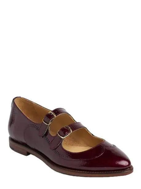 THE OFFICE OF US Miss Margo Mary Jane Flat - Dark Cherry