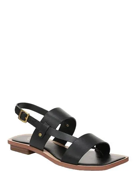 Franco Sarto Leather Sandals - Black