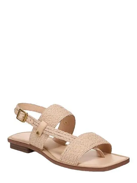 Franco Sarto Leather Sandals - Straw