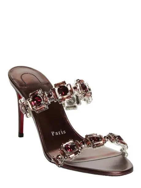 CHRISTIAN LOUBOUTIN Just Jewel Stiletto Sandal - Vers Palacy/lin Palacy