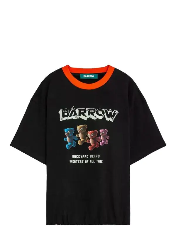 BARROW Crewneck Graphic T-shirt - Black