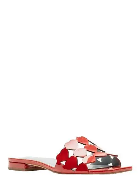FRANCES VALENTINE Heart Slide Sandal - Red
