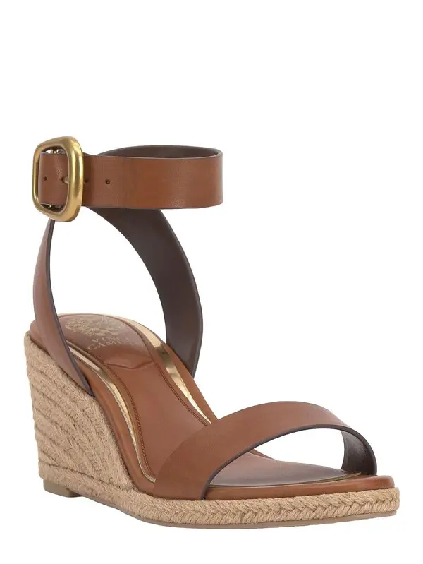 Vince Camuto Felia Wedge Sandal - Mid Brown