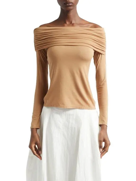 A.L.C. Adeline Off-the-shoulder Top - Toffee