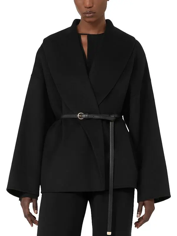 Max Mara Short Robe Coat - Black