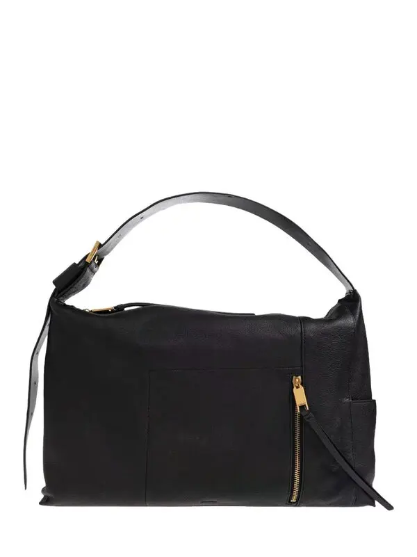 ALLSAINTS Zip-fastening Leather Shoulder Bag - Black