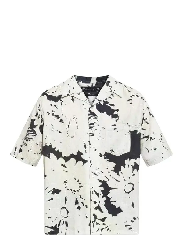 ALLSAINTS Floral Pocket Shirt - Neutrals