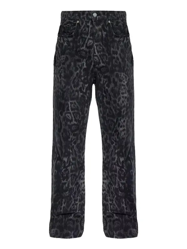ALLSAINTS Blake Animal-print Jeans - Black