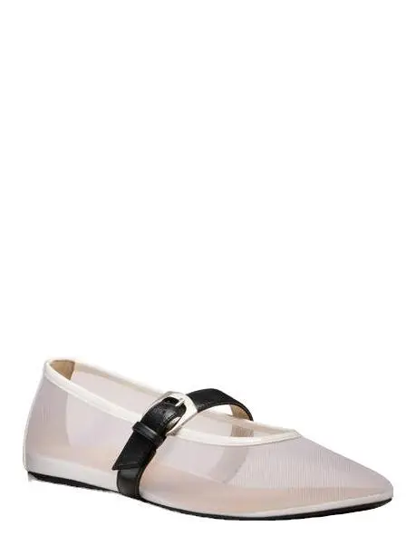 STUART WEITZMAN Sai Bareitall Mary Jane - White/blanco/black