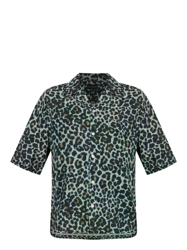 ALLSAINTS Leopard-pattern Pocket Shirt - Grey