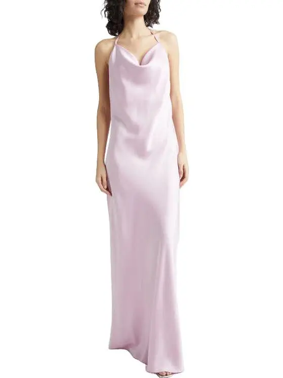 Stella McCartney Envers Satin Cocktail Slipdress - Light Orchid