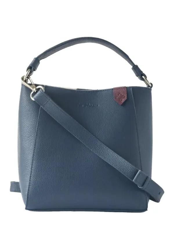 TIN MARIN Yaya Leather Bucket Bag - Navy Blue