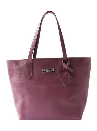 TIN MARIN Martina Leather Tote Bag - Burgundy
