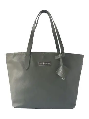 TIN MARIN Martina Leather Tote Bag - Olive Green